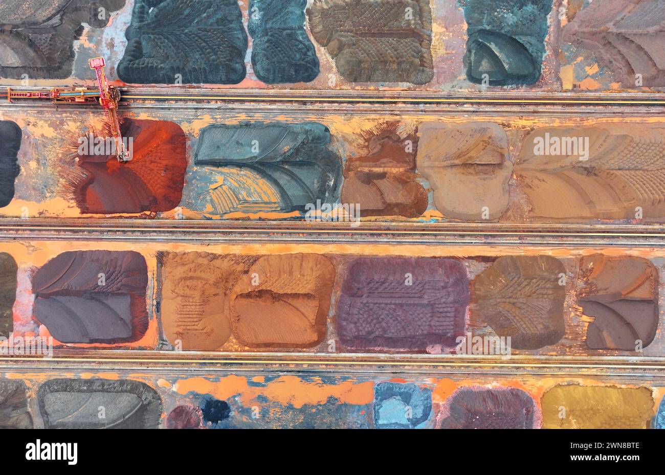 SUZHOU, CHINA - MARCH 1, 2024 - A bucket turbine performs an iron ore ...