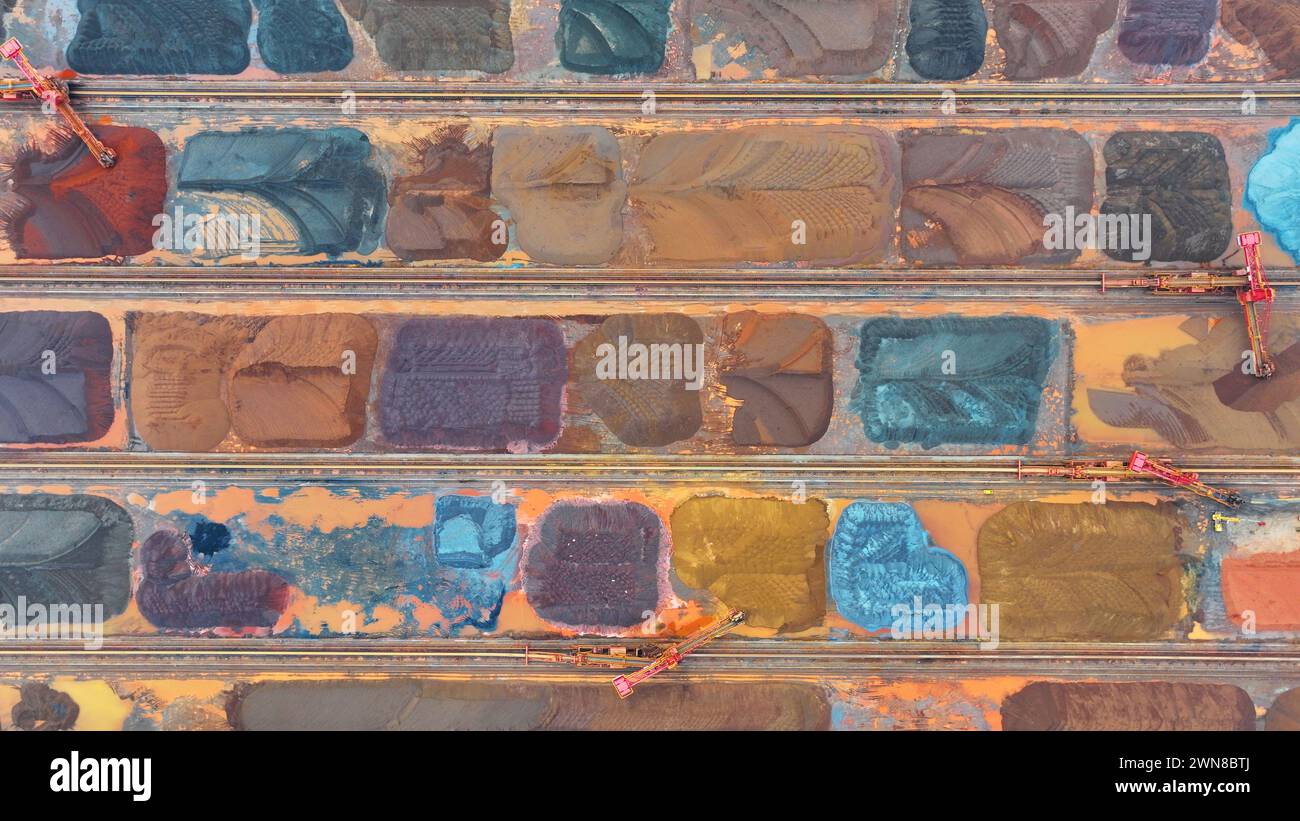 SUZHOU, CHINA - MARCH 1, 2024 - A bucket turbine performs an iron ore ...