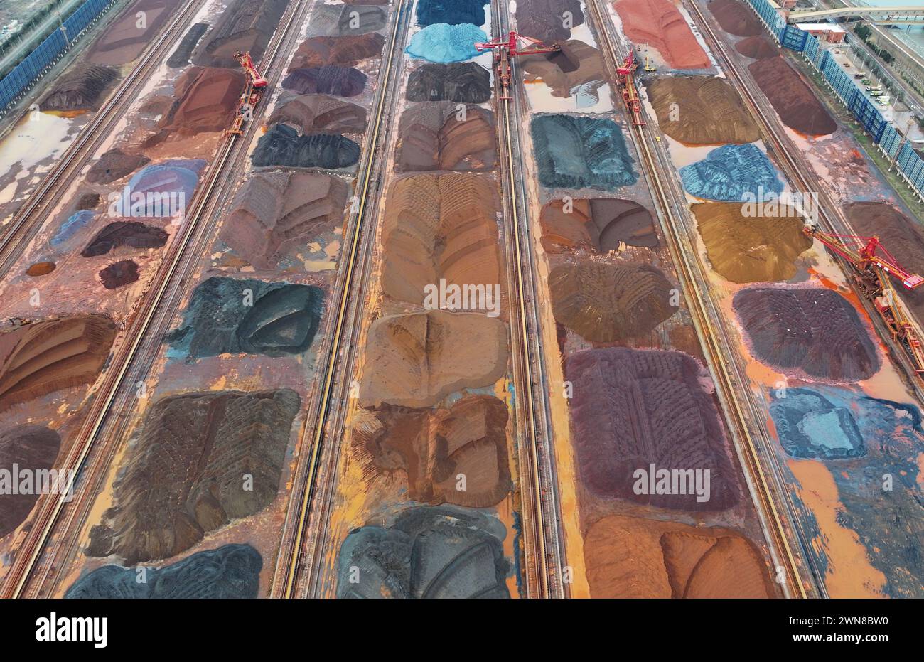 SUZHOU, CHINA - MARCH 1, 2024 - A bucket turbine performs an iron ore ...