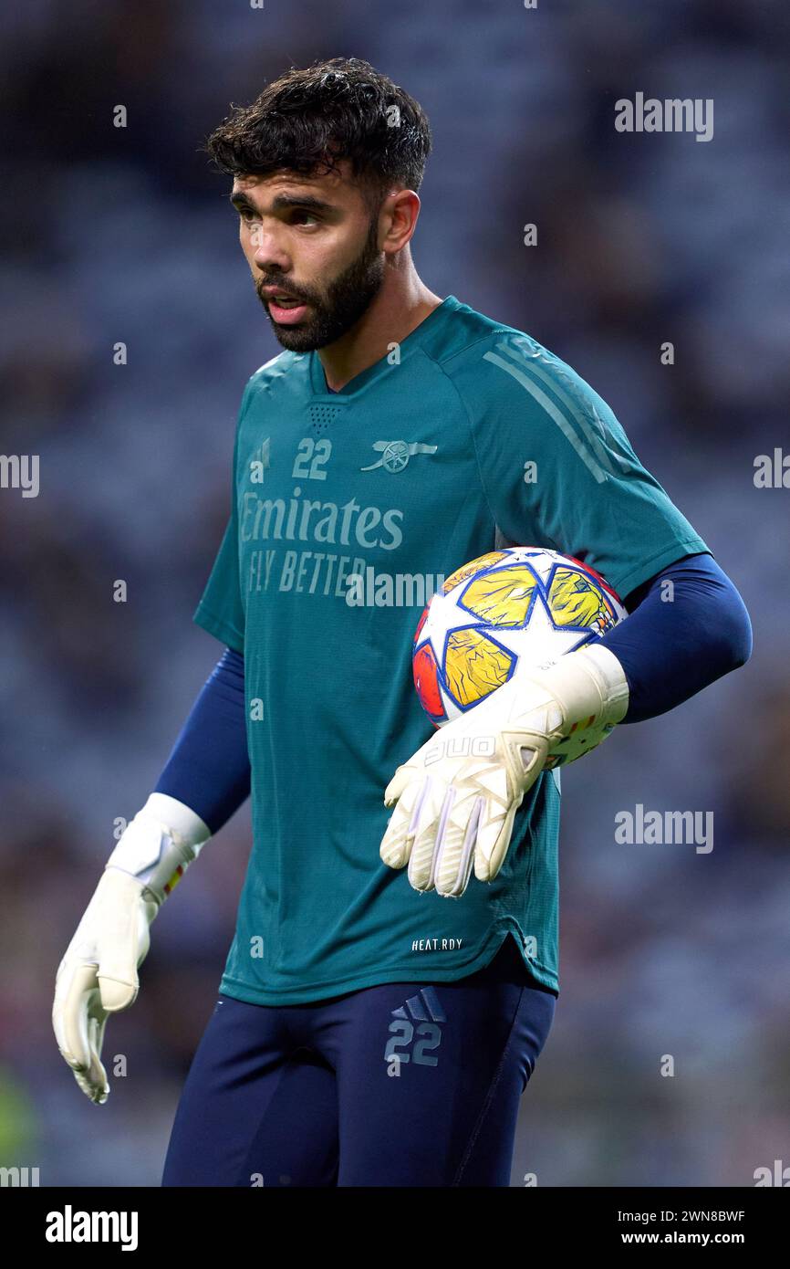 David Raya during the UEFA Champions League match between FC Porto and ...