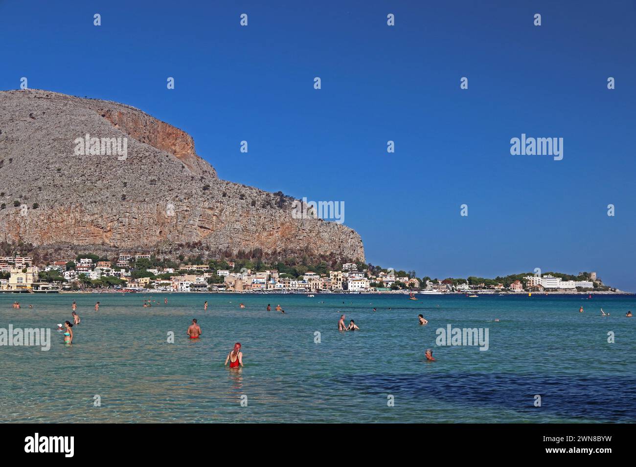 Mondello beach sicily hi-res stock photography and images - Alamy