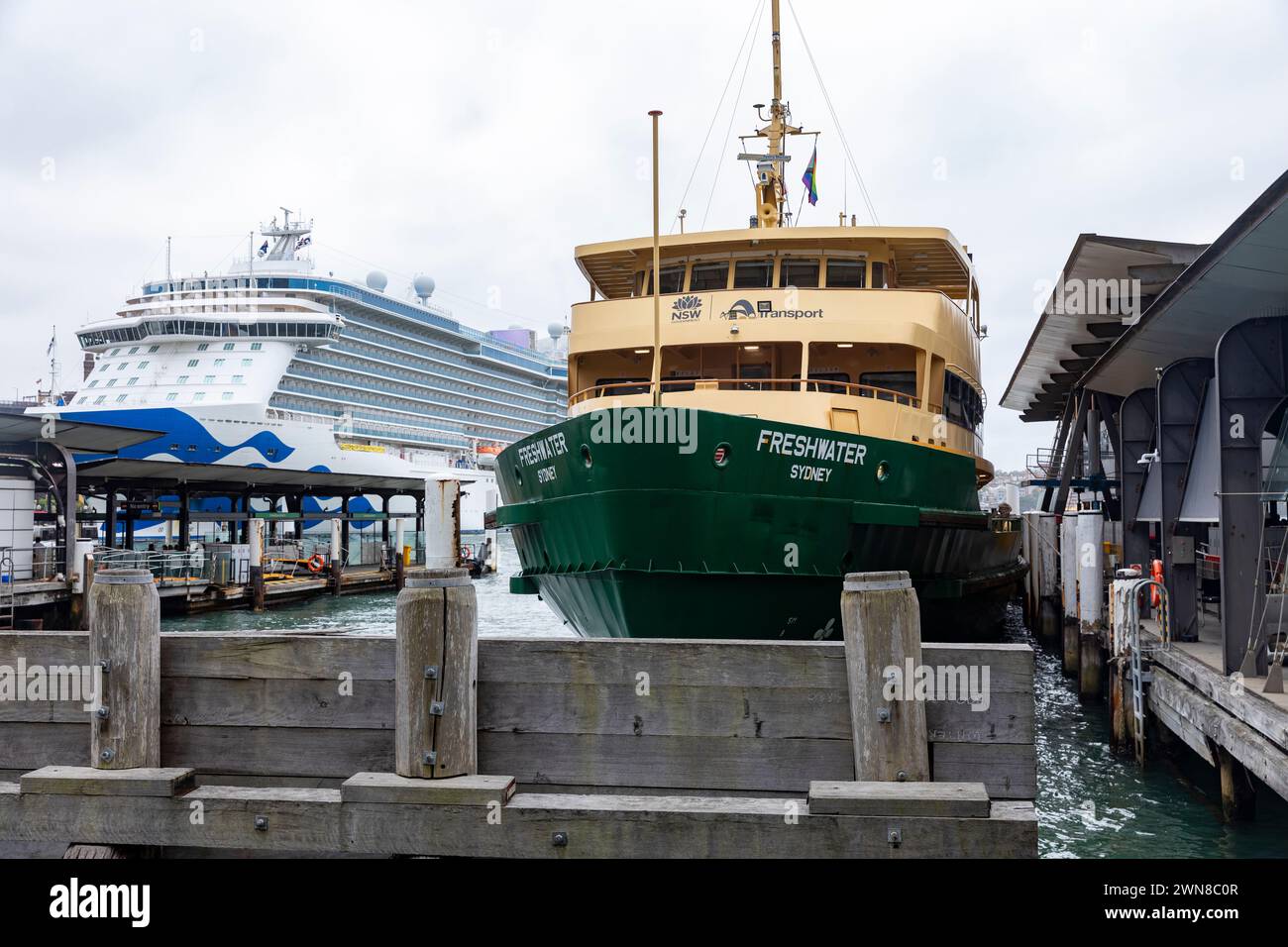 Circular Quay ferry terminal, Freshwater class Manly ferry, the MV ...
