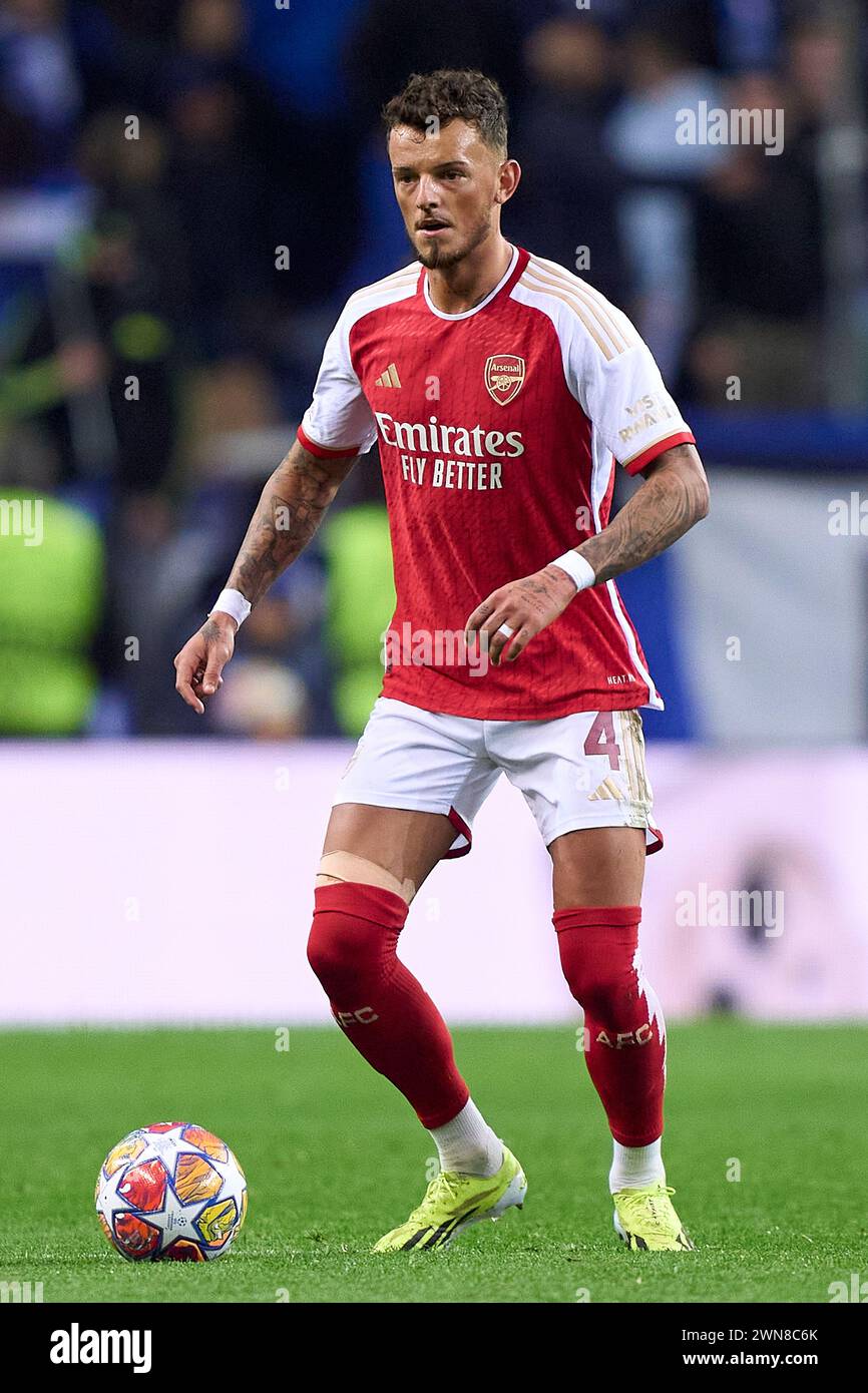 Ben White of Arsenal FC during the UEFA Champions League match between ...