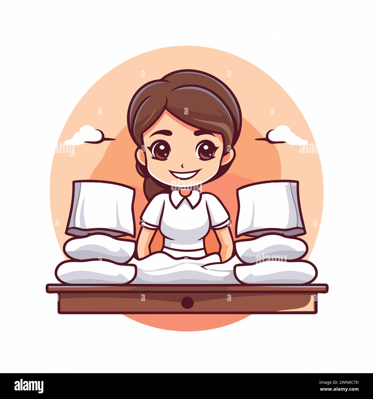 Woman on scales illustration Stock Vector Images - Alamy