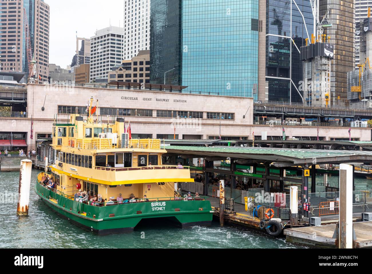 Sydney,Australia, Circular quay ferry terminal and railway station ...