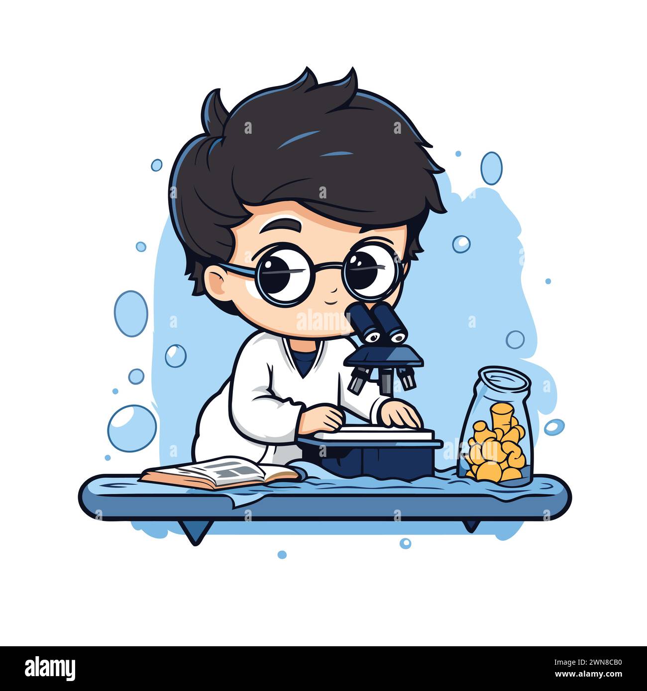 Boy doing science experiments hi-res stock photography and images - Alamy