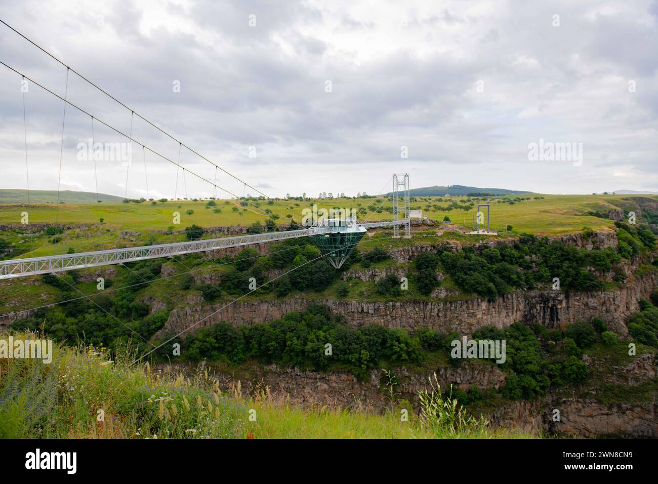 Glass Bridge over Dashbashi Canyon in Georgia Stock Photo - Alamy