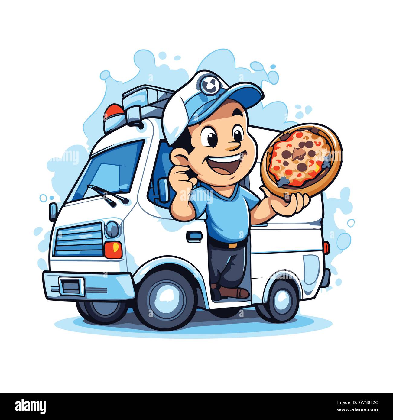 Cartoon delivery man hi-res stock photography and images - Alamy