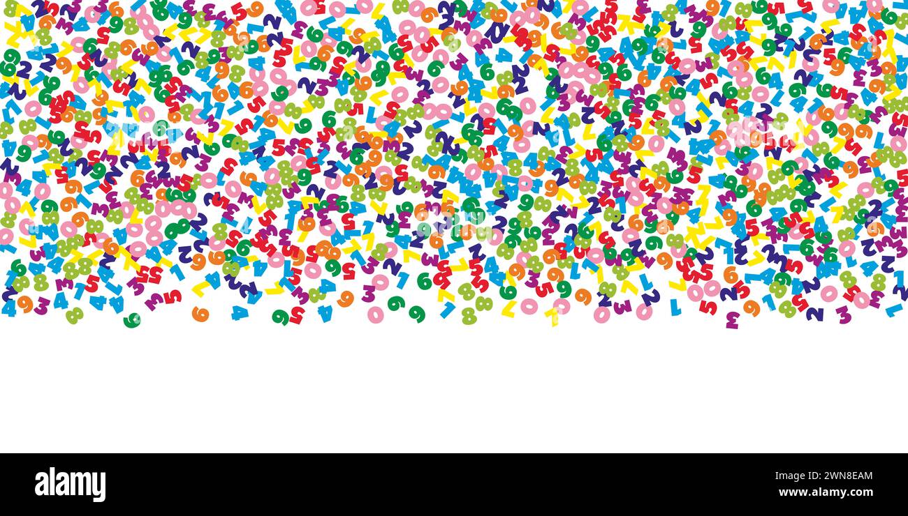 Falling colorful numbers. Math study concept with flying digits ...