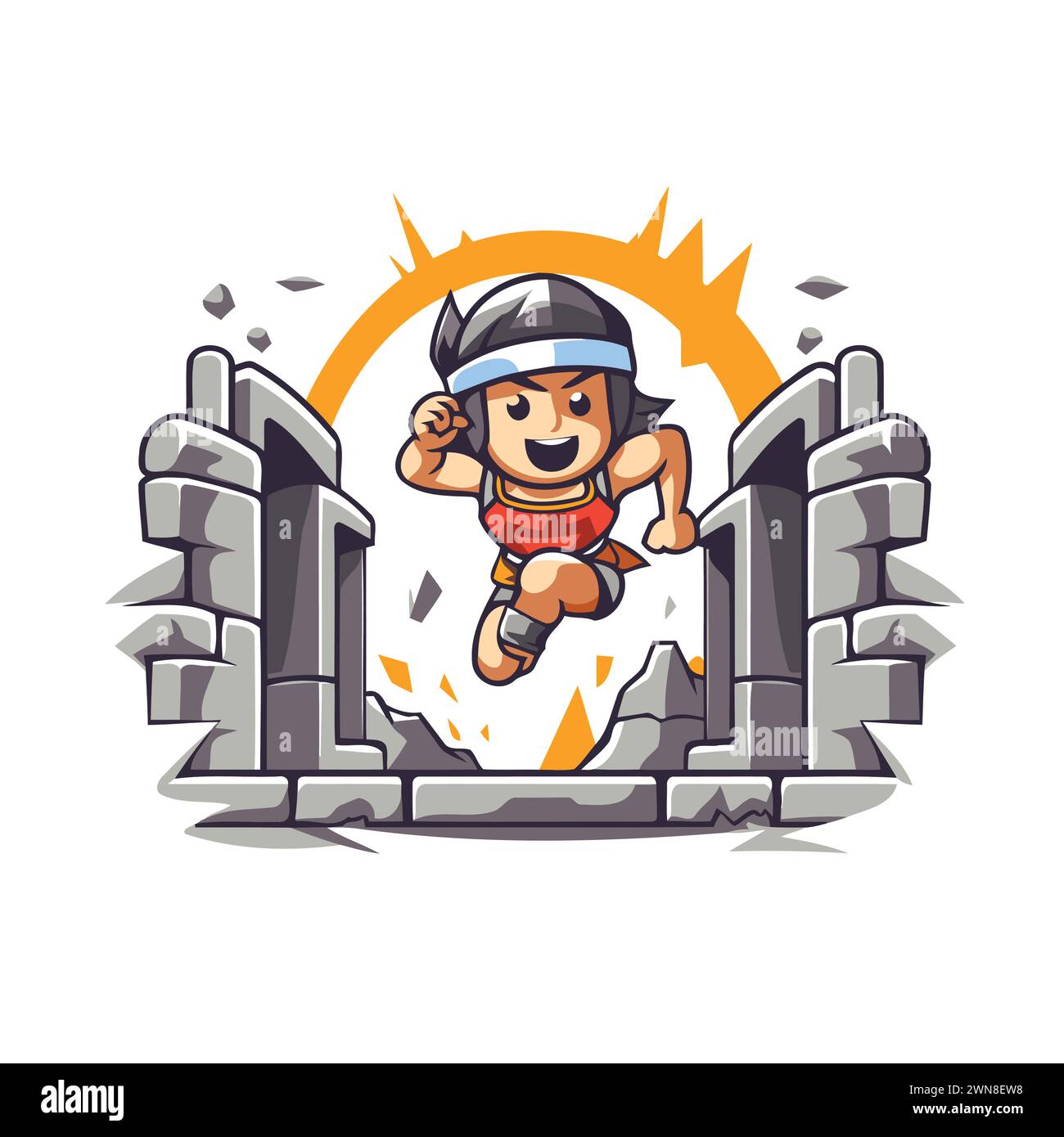 Jumping wall Stock Vector Images - Alamy
