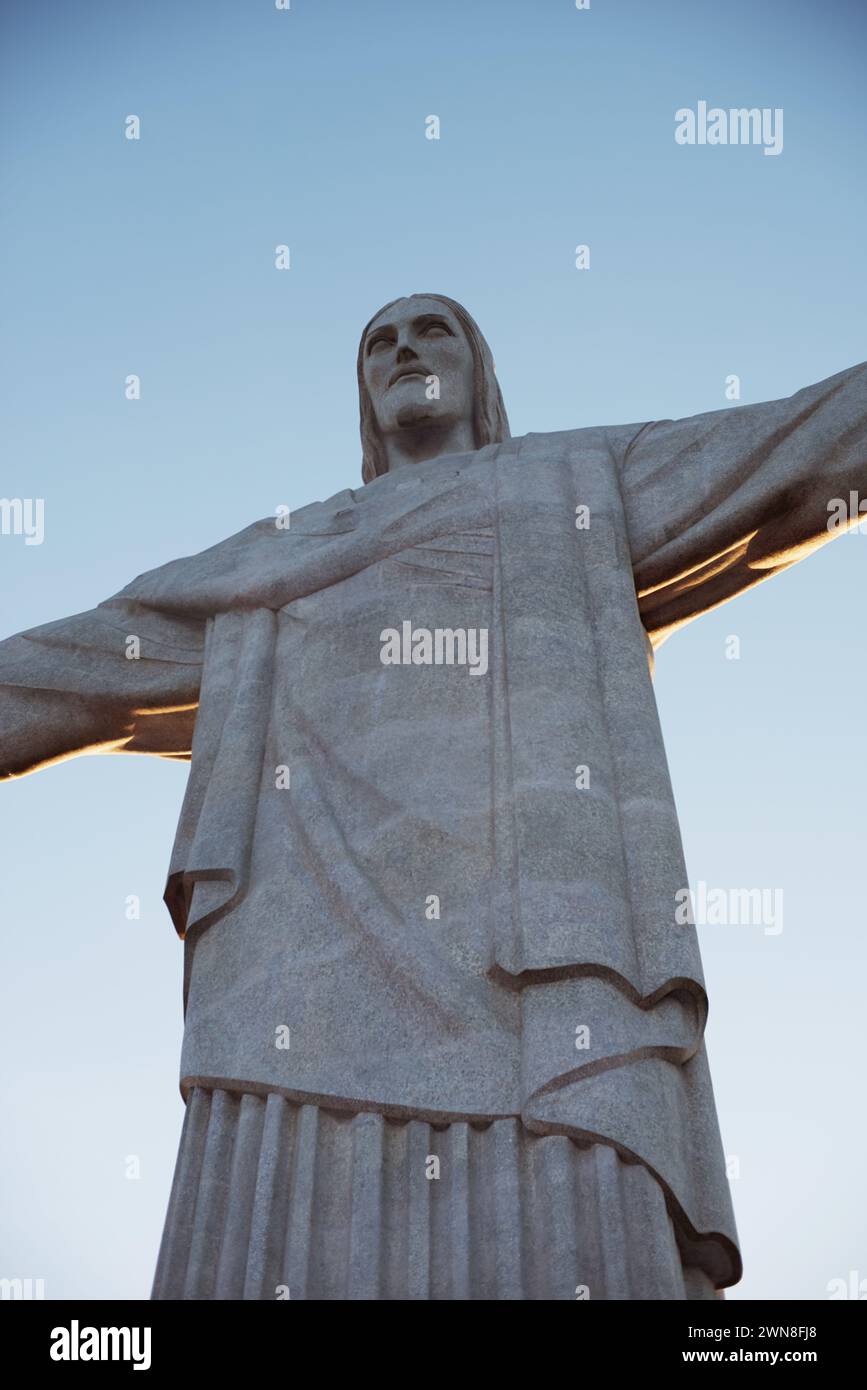 Jesus christ, statue and art deco sculpture for travel and christian ...