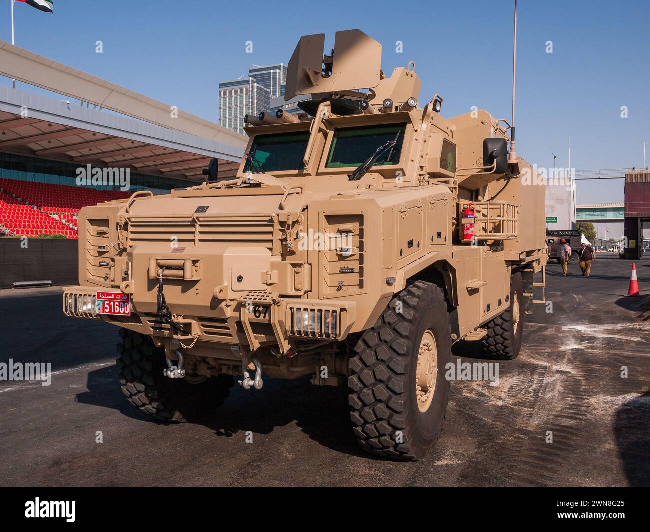 Abu Dhabi, UAE - Feb.25.2015: South African Denel RG31 Agrab 120mm ...
