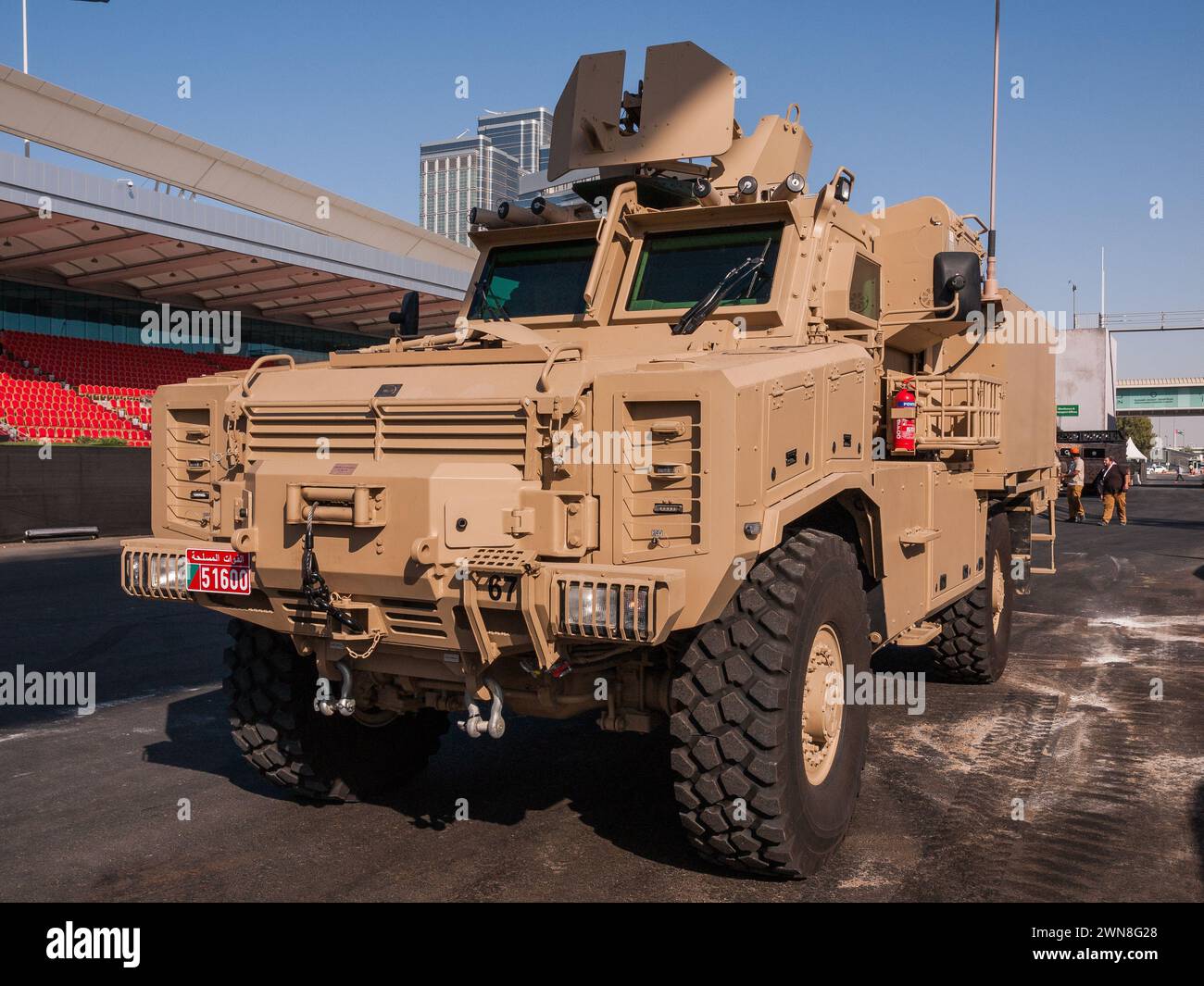 Abu Dhabi, UAE - Feb.25.2015: South African Denel RG31 Agrab 120mm ...