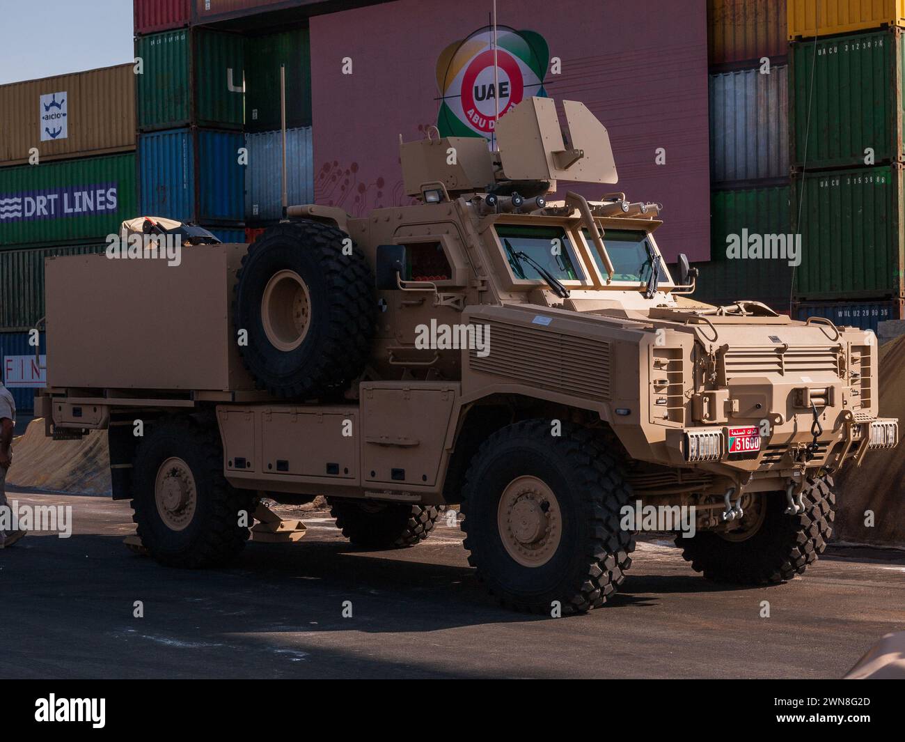 Abu Dhabi, UAE - Feb.25.2015: South African Denel RG31 Agrab 120mm ...
