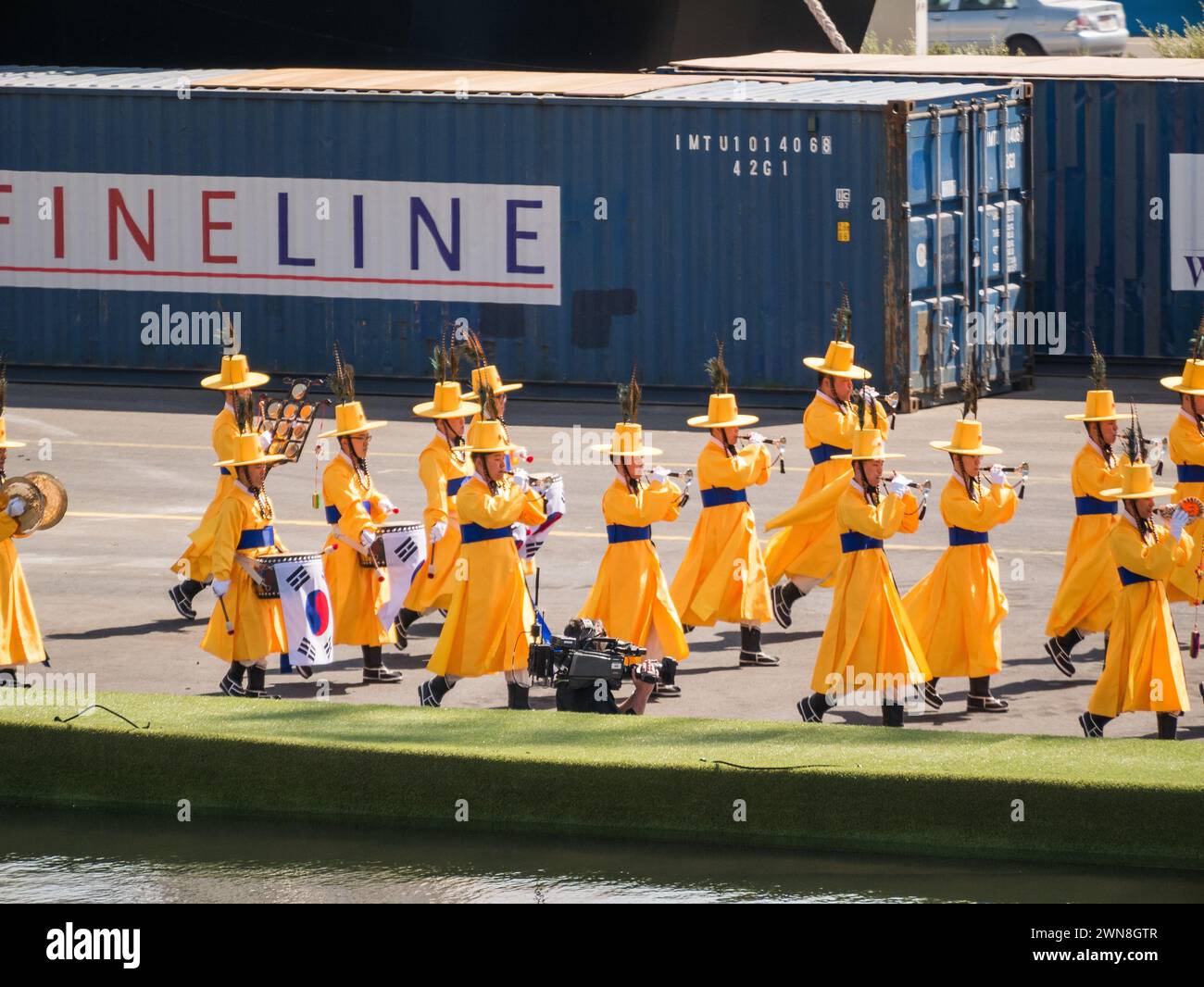 South Korean Traditional Military band in IDEX Stock Photo - Alamy