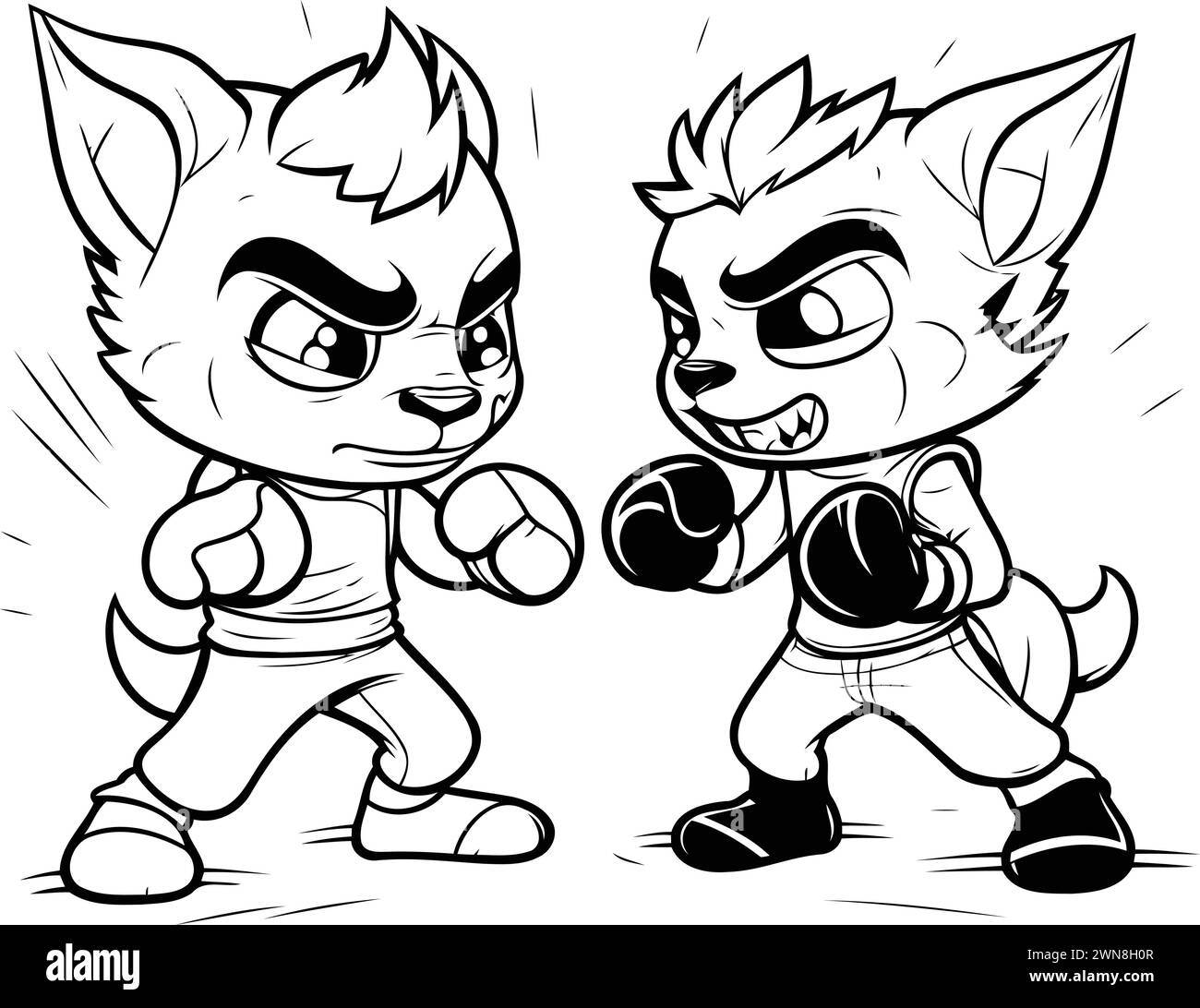 The fox and the wolf Cut Out Stock Images & Pictures - Alamy