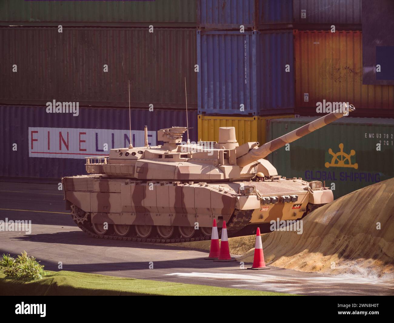 Abu Dhabi, UAE - Feb.25.2015: UAE Armed forces Leclerc MBT (main battle ...