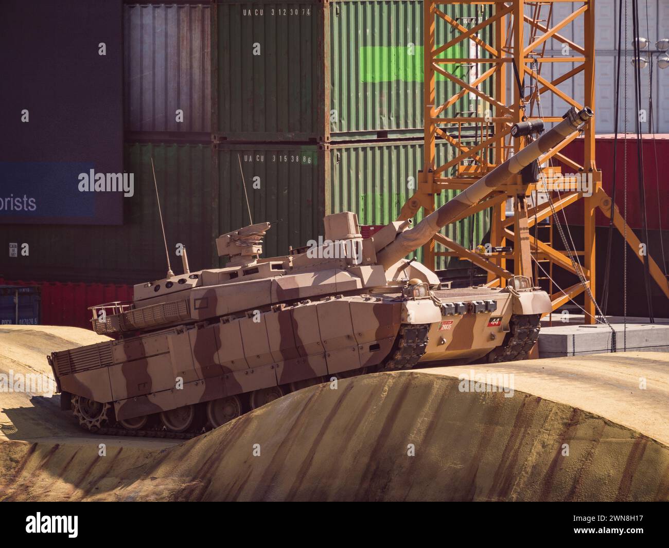 Abu Dhabi, UAE - Feb.25.2015: UAE Armed forces Leclerc MBT (main battle ...