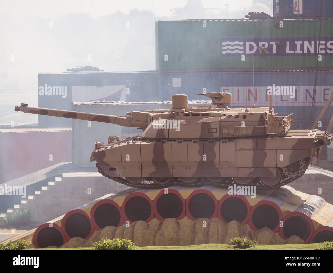 Abu Dhabi, UAE - Feb.25.2015: UAE Armed forces Leclerc MBT (main battle ...