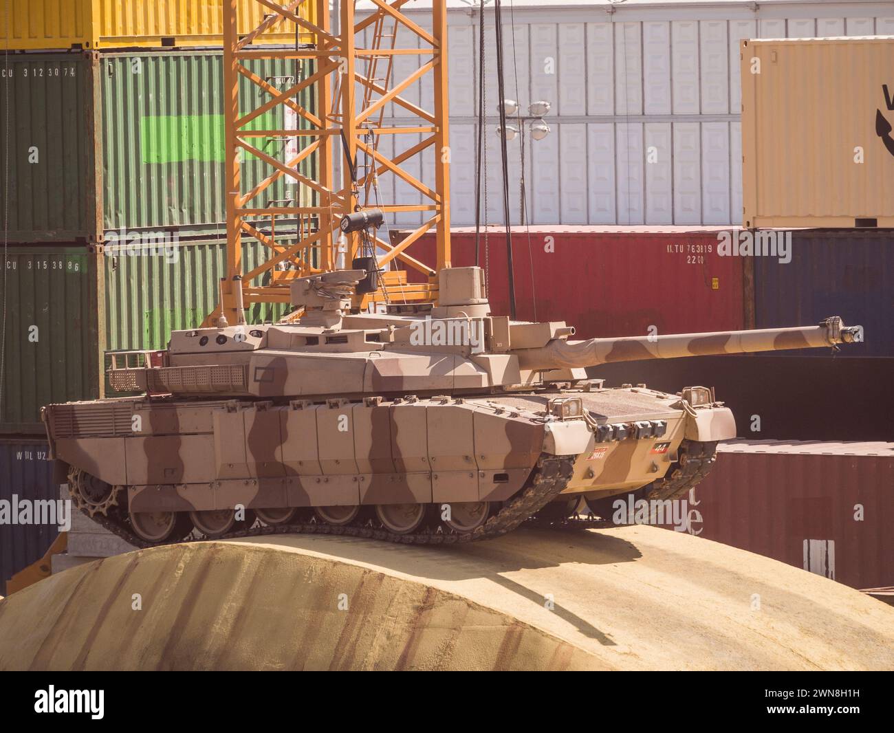 Abu Dhabi, UAE - Feb.25.2015: UAE Armed forces Leclerc MBT (main battle ...