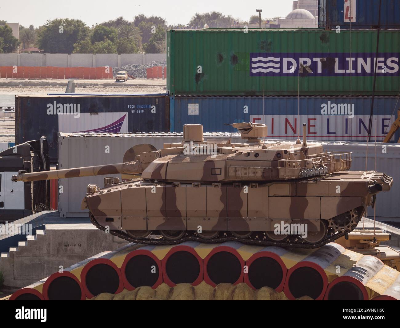 Abu Dhabi, UAE - Feb.25.2015: UAE Armed forces Leclerc MBT (main battle ...