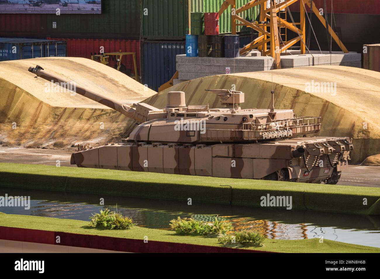 Abu Dhabi, UAE - Feb.25.2015: UAE Armed forces Leclerc MBT (main battle ...
