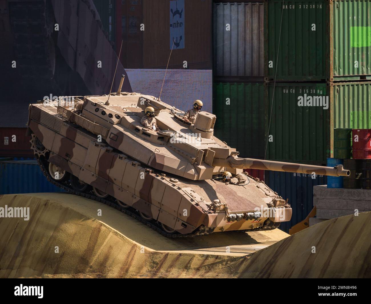 Abu Dhabi, UAE - Feb.25.2015: UAE Armed forces Leclerc MBT (main battle ...