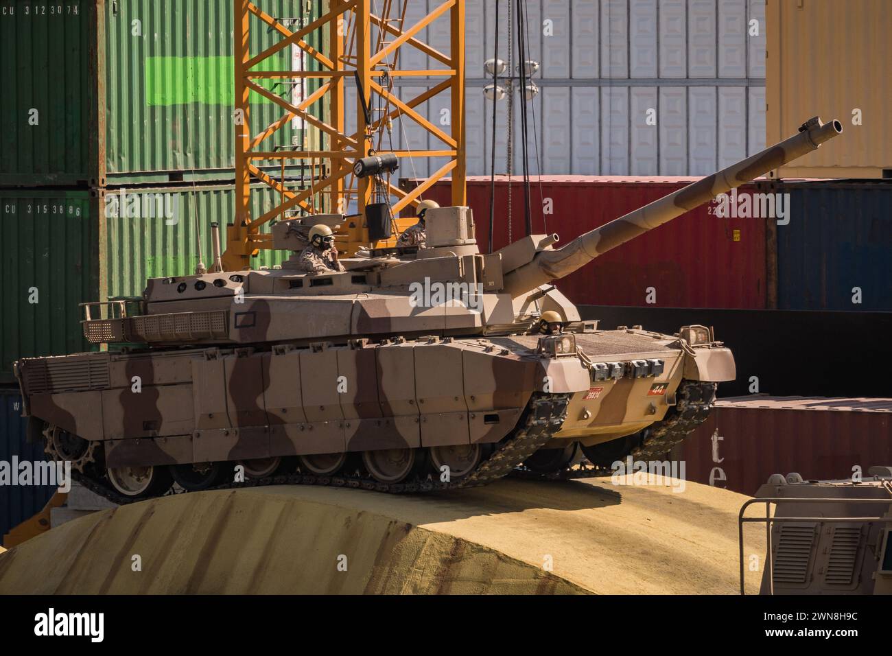 Abu Dhabi, UAE - Feb.25.2015: UAE Armed forces Leclerc MBT (main battle ...