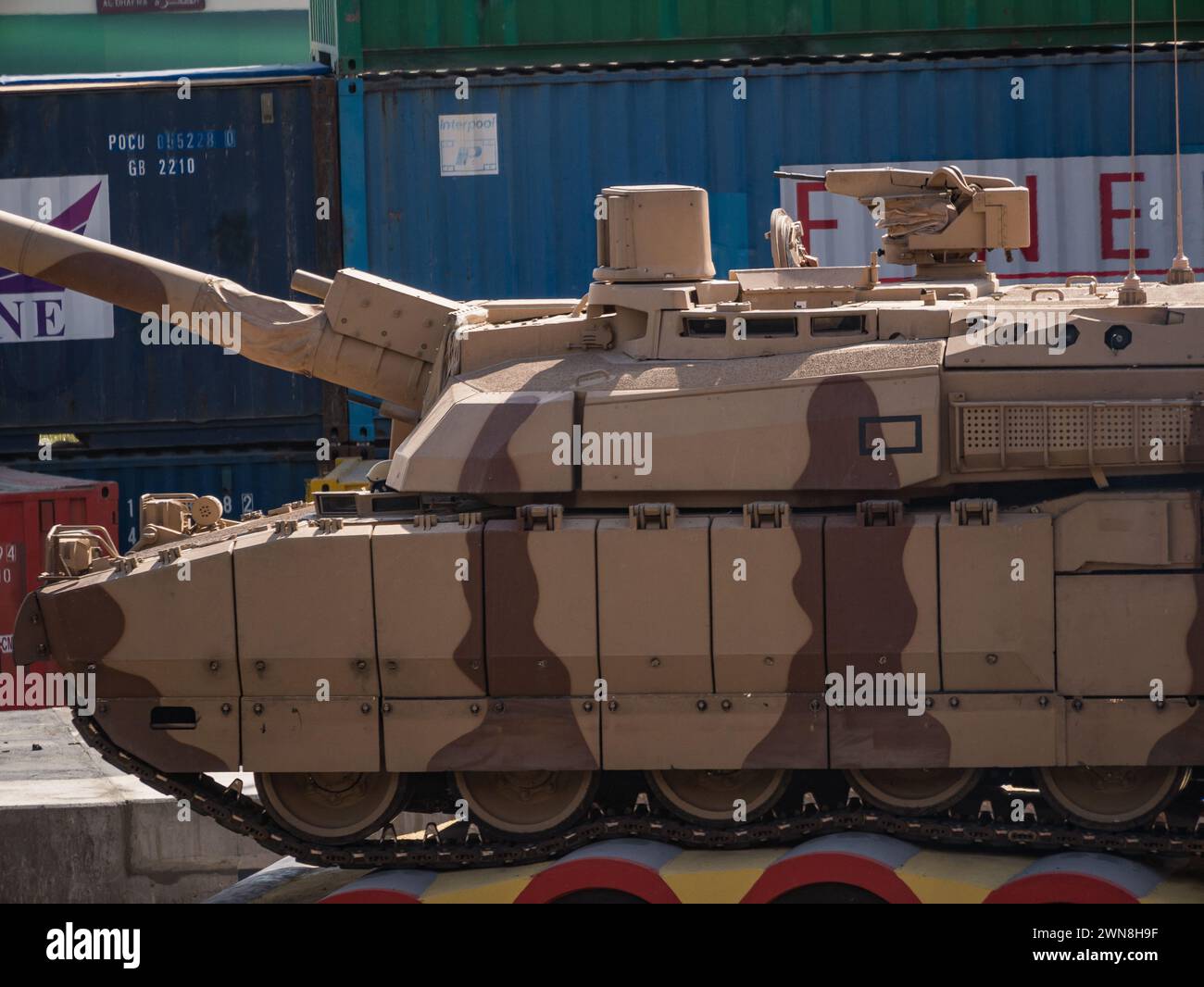 Abu Dhabi, UAE - Feb.25.2015: UAE Armed forces Leclerc MBT (main battle ...