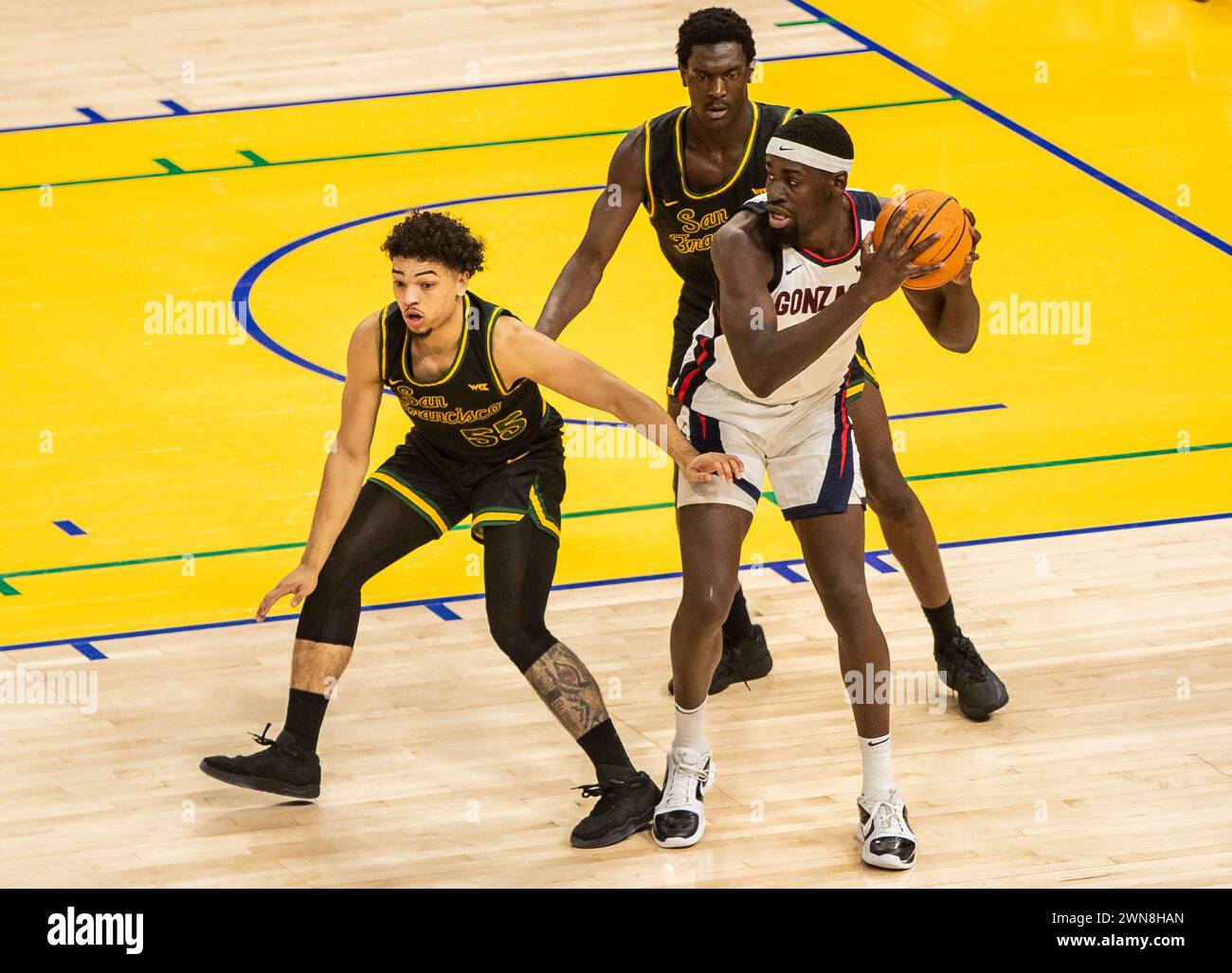 February 29 2024 San Francisco CA, U.S.A. Gonzaga forward Graham Ike ...