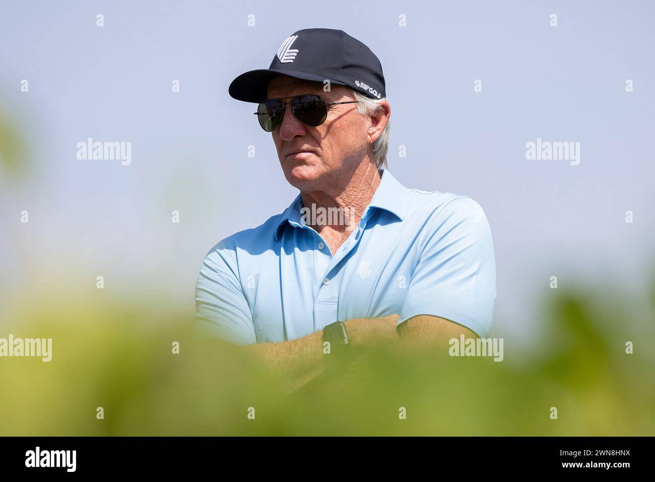LIV Golf CEO, Greg Norman seen during the first round of LIV Golf ...