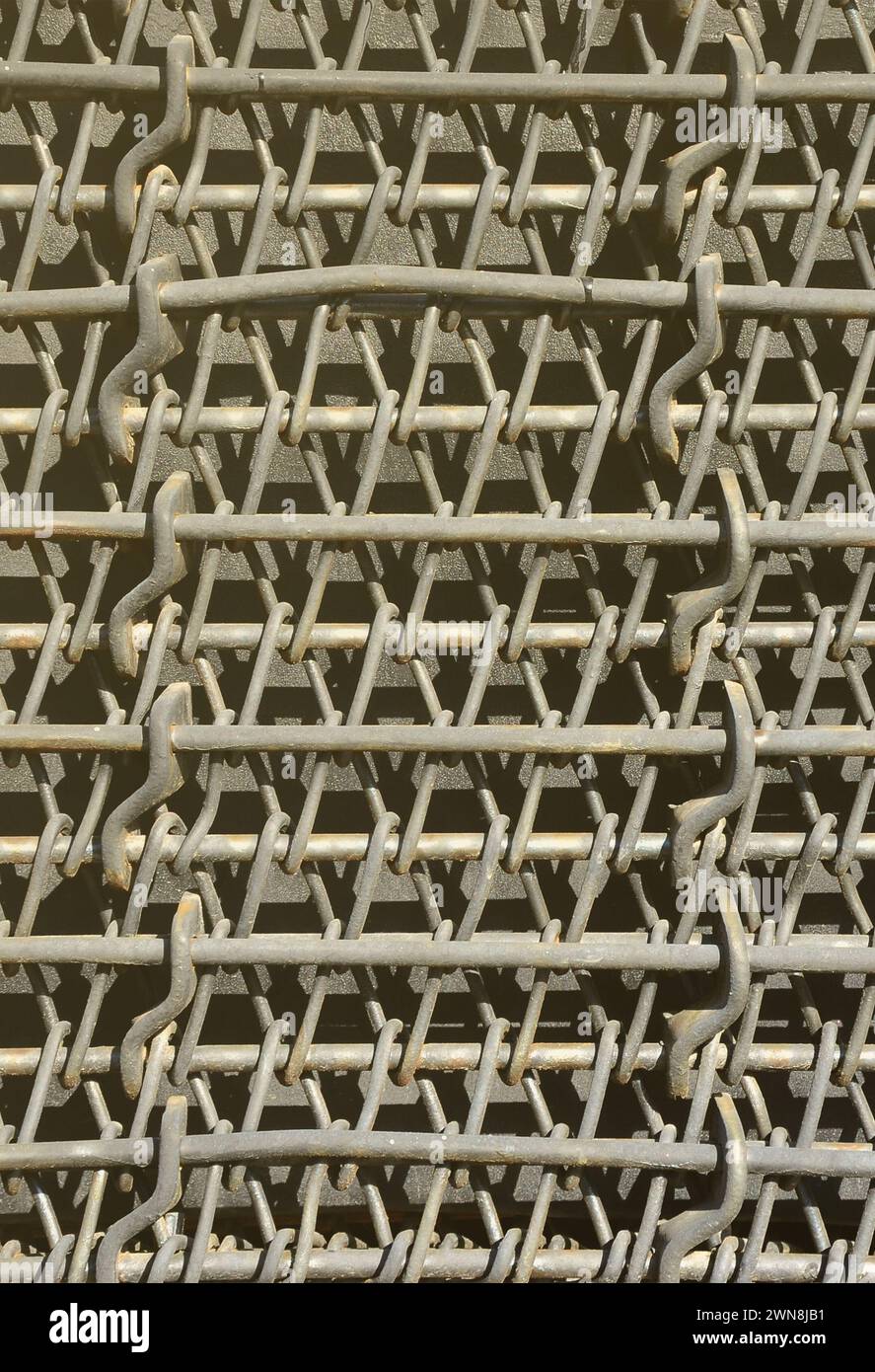 Metal multilayered thick grid of black color. Composite texture Stock ...