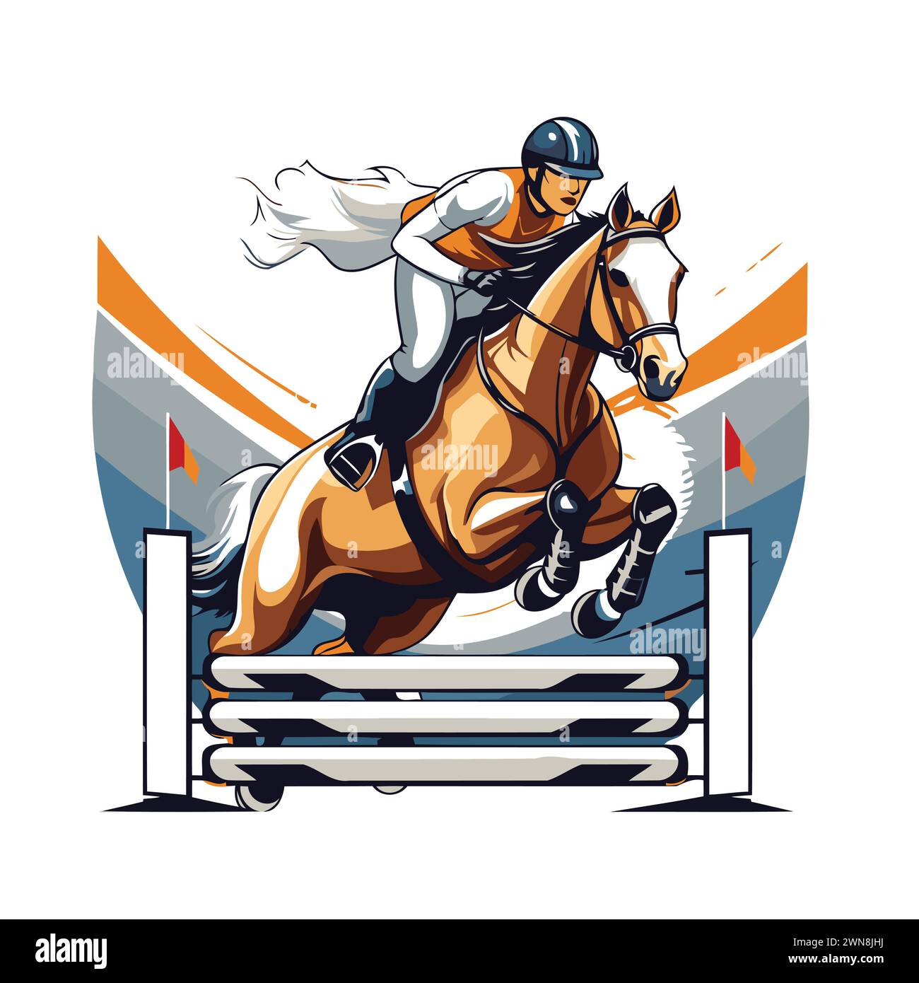 Jumping horse Stock Vector Images - Alamy