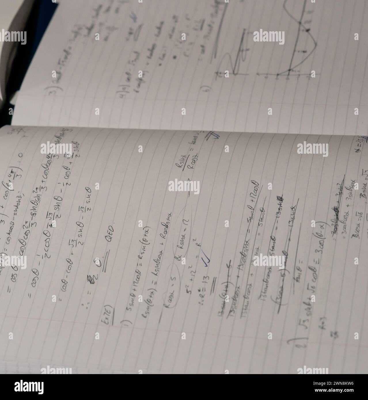 Exercise book maths hi-res stock photography and images - Alamy