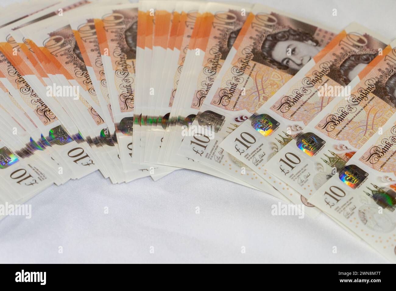 Plastic Ten pound notes from UK Stock Photo - Alamy