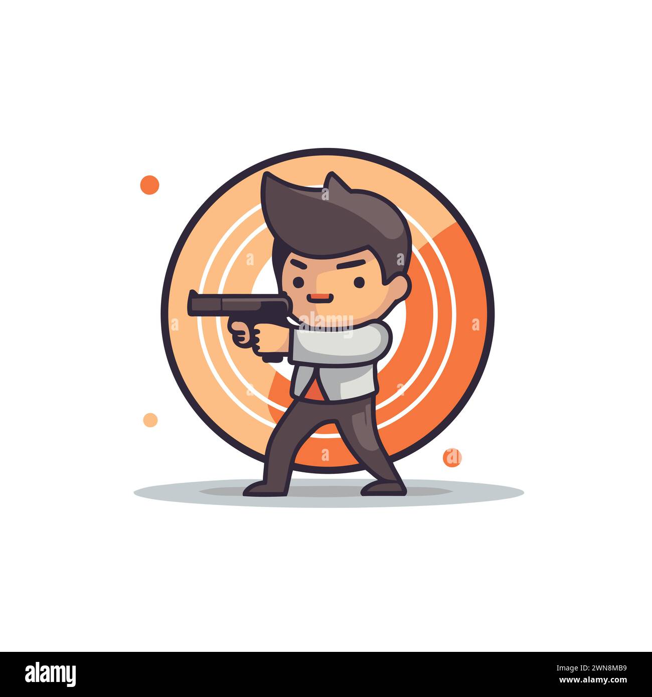 Man with a firearm Stock Vector Images - Alamy