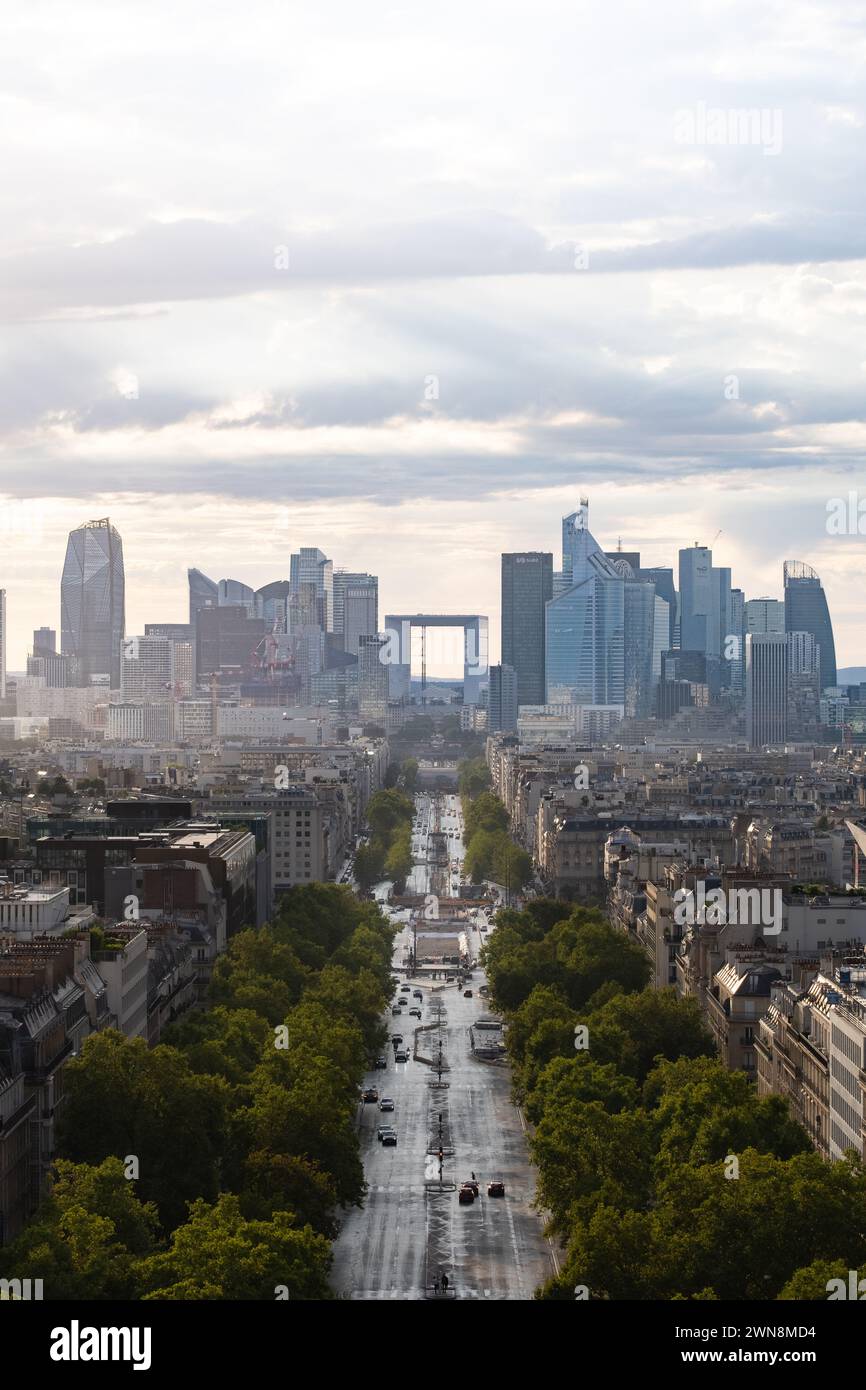The Paris skyline featuring a blend of historic and contemporary ...