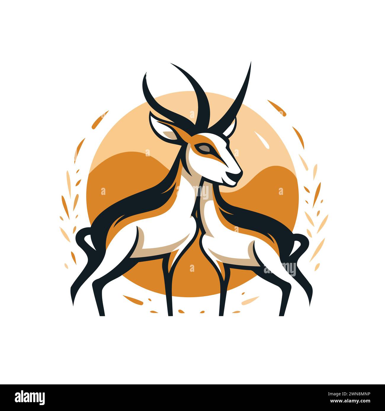 Gazelle logo vector Stock Vector Images - Alamy
