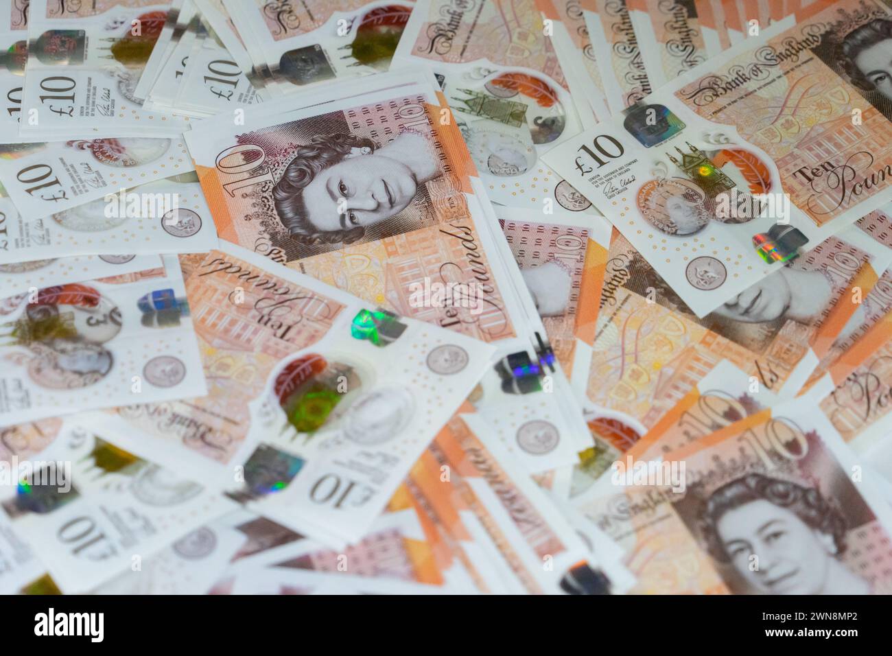 Plastic Ten pound notes from UK Stock Photo - Alamy