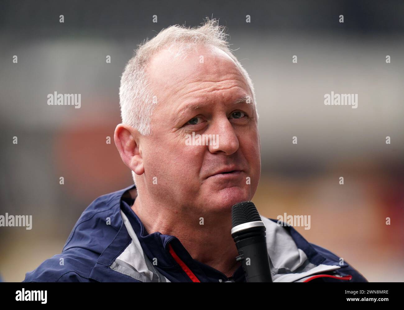 England team manager Richard Hill during a training session at the LNER ...