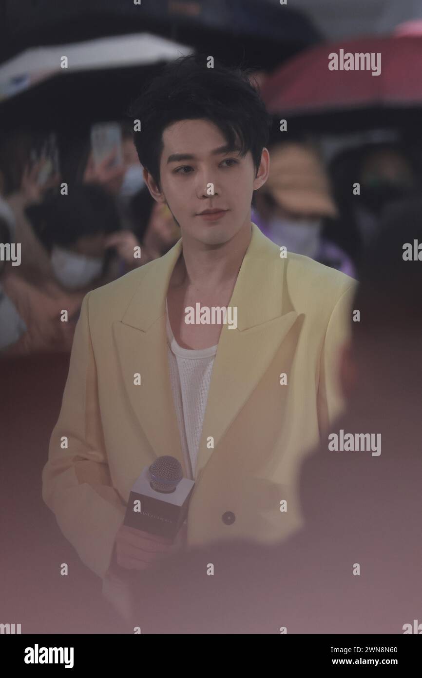 Chinese actor Deng Wei attends an activity in Shanghai, China, 29 February, 2024. (Photo by ...
