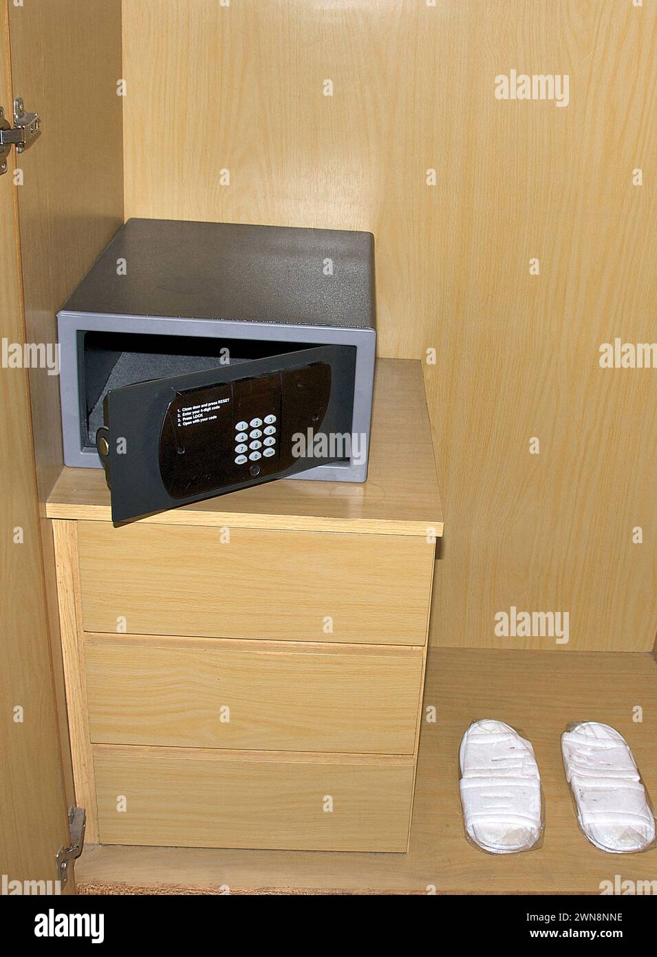 safety box in hotel room Stock Photo - Alamy