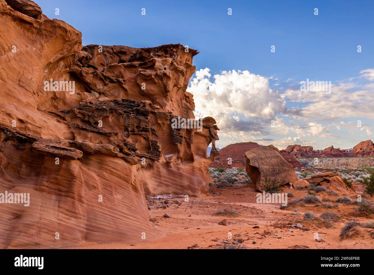Wind carved rock formation in the desert Stock Photo - Alamy