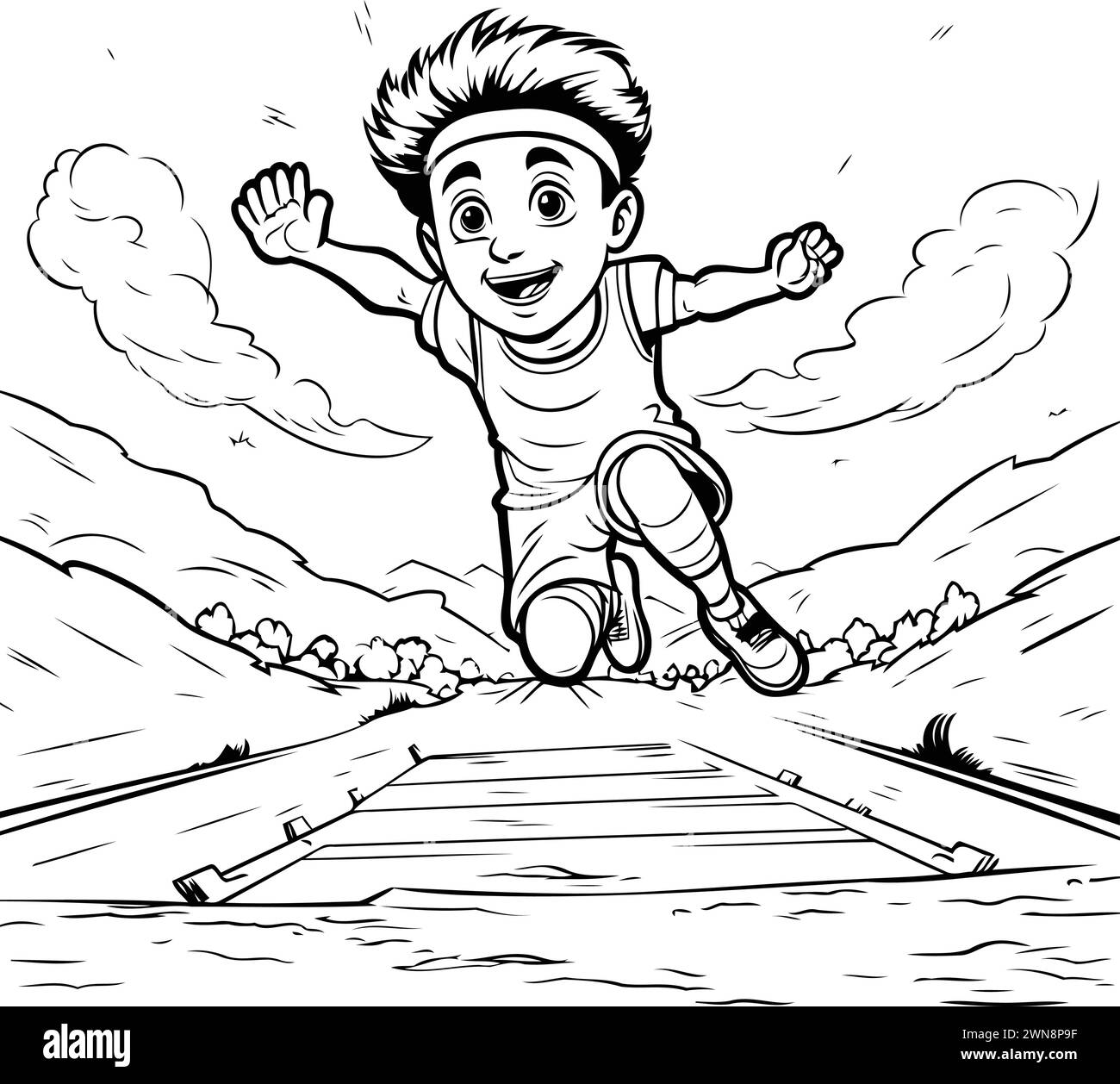 Gap in the bridge cartoon hi-res stock photography and images - Alamy