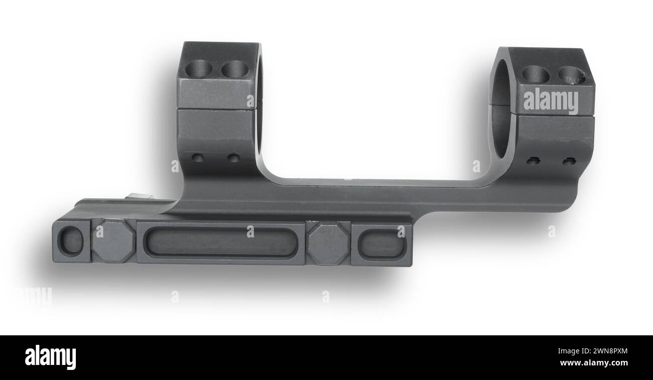 Drop shadow behind a 20 MOA tilt in a rifle scope mount for long ...