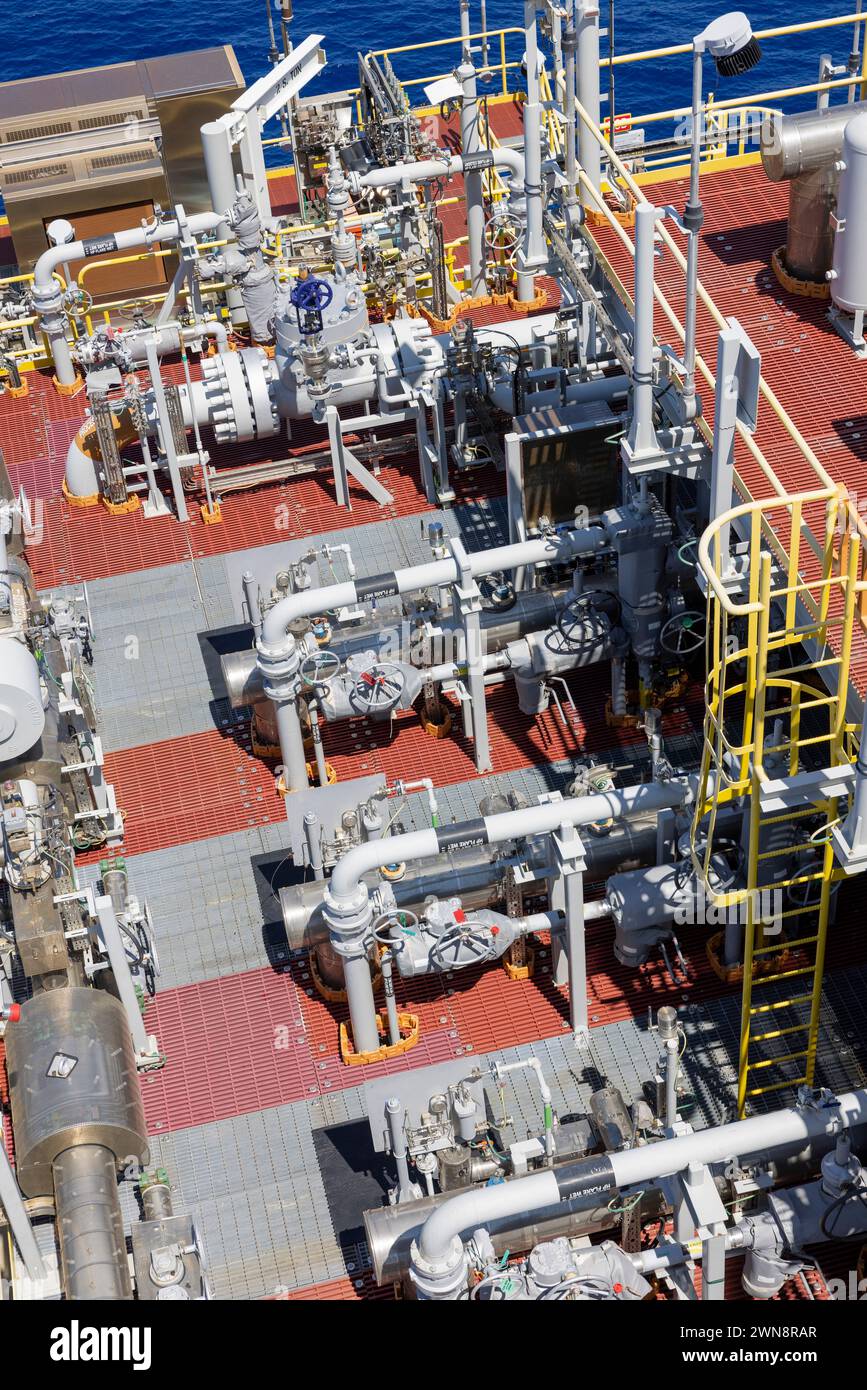 Images from onboard offshore energy platform Stock Photo - Alamy