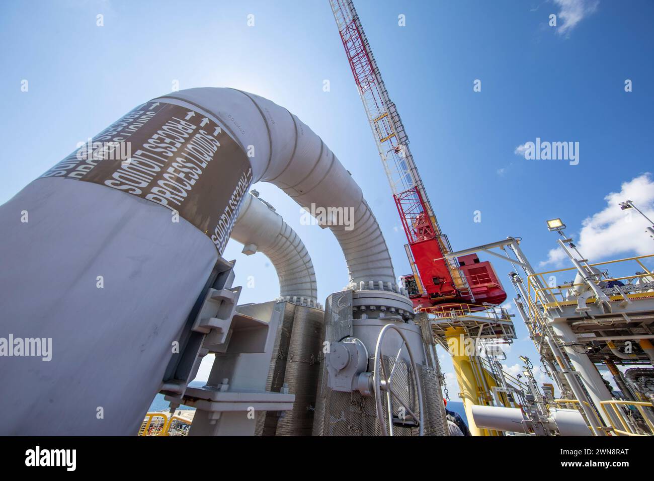 Images from onboard offshore energy platform Stock Photo - Alamy