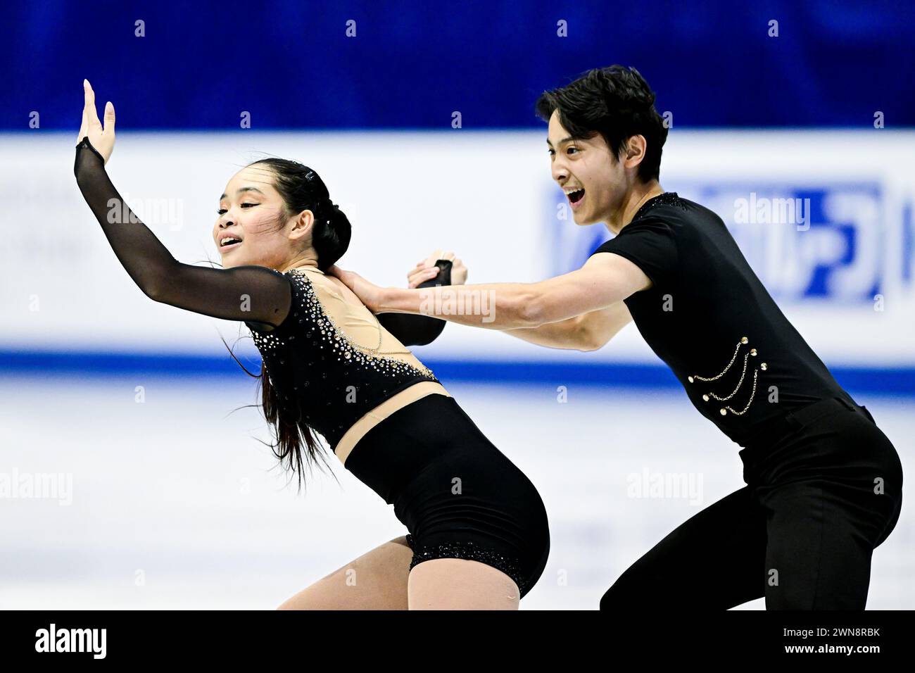Lauren Audrey BATKOVA & Jacob YANG (CZE), during Junior Ice Dance Rhythm Dance, at the ISU World ...