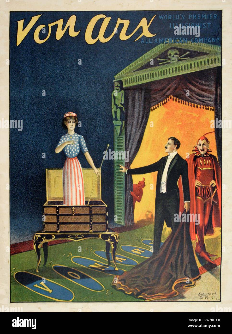 Vintage Magician Performer Posters. Von Arx world's Premier Illusionist ...