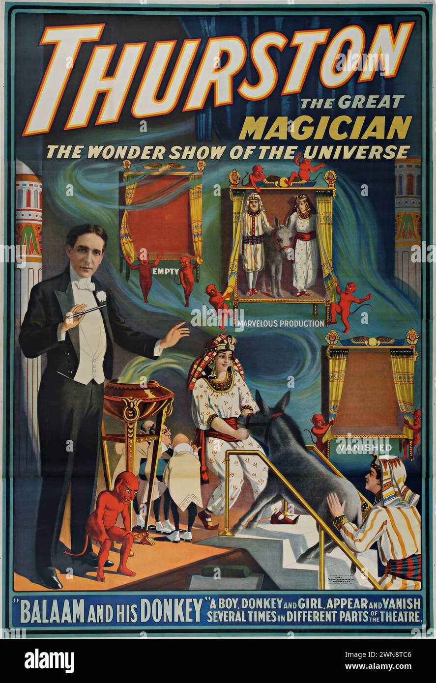 Vintage Magician Performer Posters. Thurston the Great Magician. Circa ...